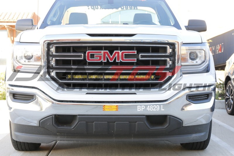 Chevrolet Silverado GMC Sierra Behind Grille LED Light Bar Kit Install ...