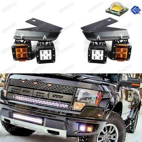 Ford Raptor Quad LED Fog Light System | High Power LED Work Lamp Kit