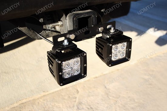 Tow Hitch Mount Dual 20W CREE LED Pod Light Backup Reverse Lights