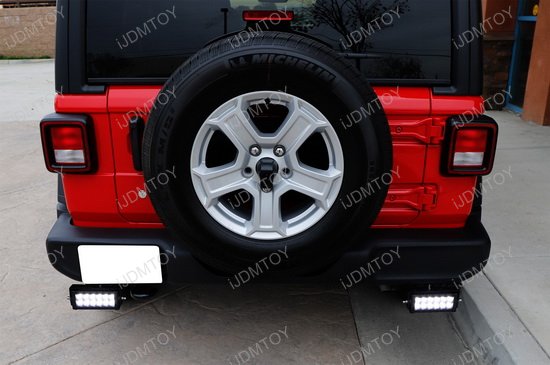 Dual LED Light Bars w/Rear Bumper Mount, Wiring For Jeep Wrangler JK JL