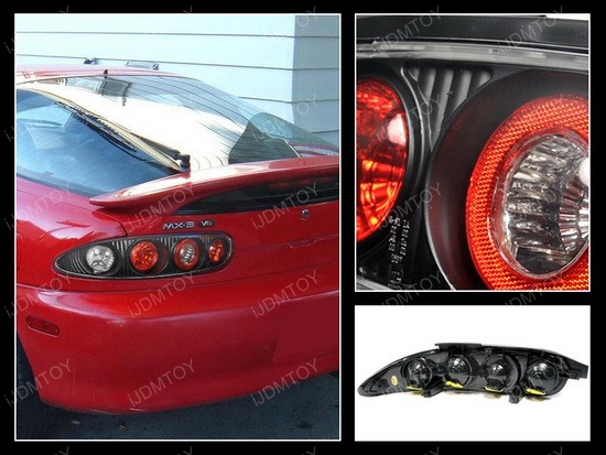 92-95 Mazda MX3 Altezza Style Black Euro Taillight Tail Lamps